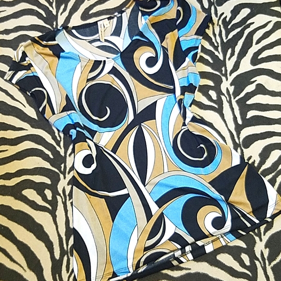 Susan Lawrence | Tops | Y2k Swirl Design Blouse | Poshmark